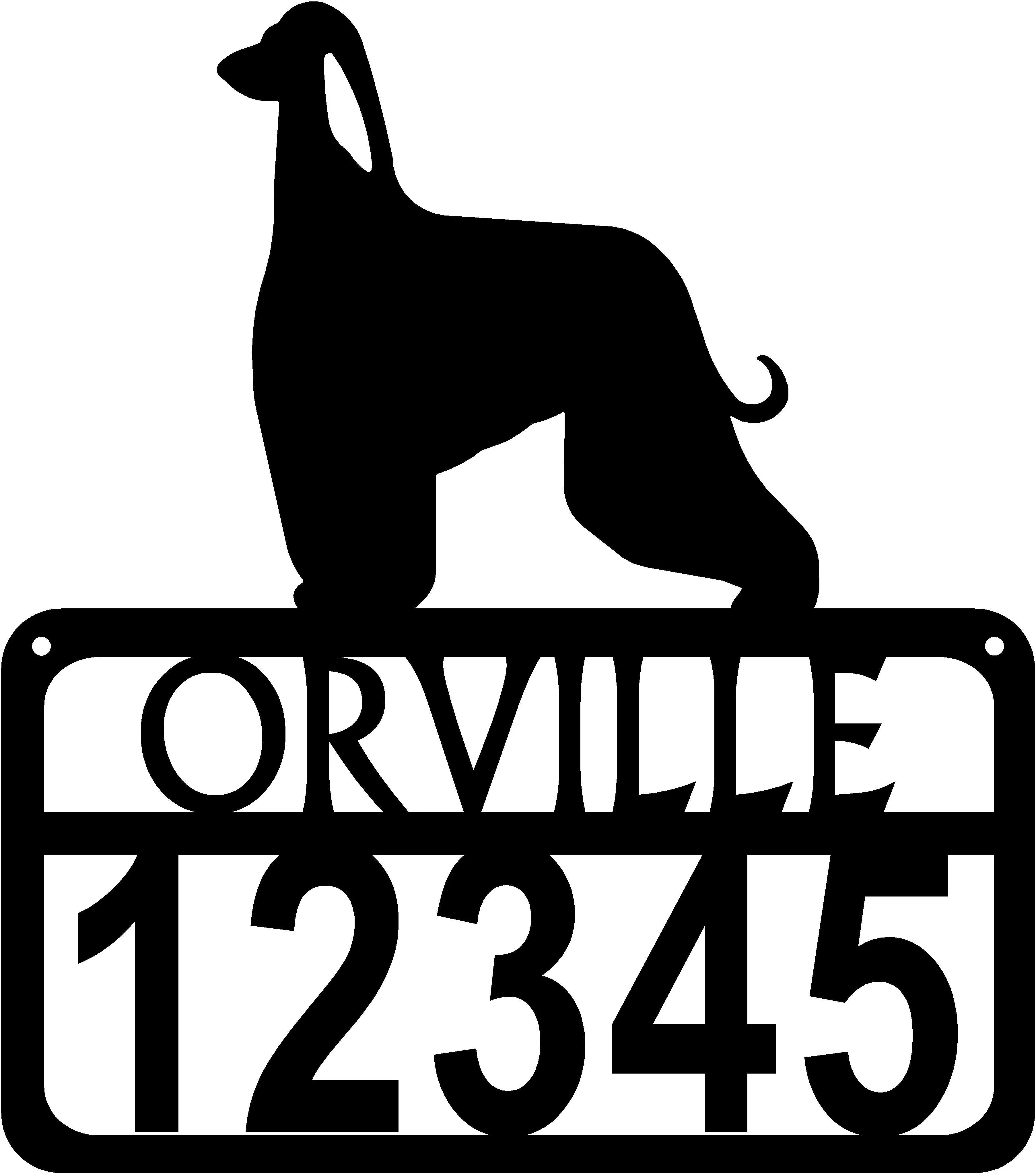 Afghan Hound Personalized Dog Sign with Name & House Numbers | The ...