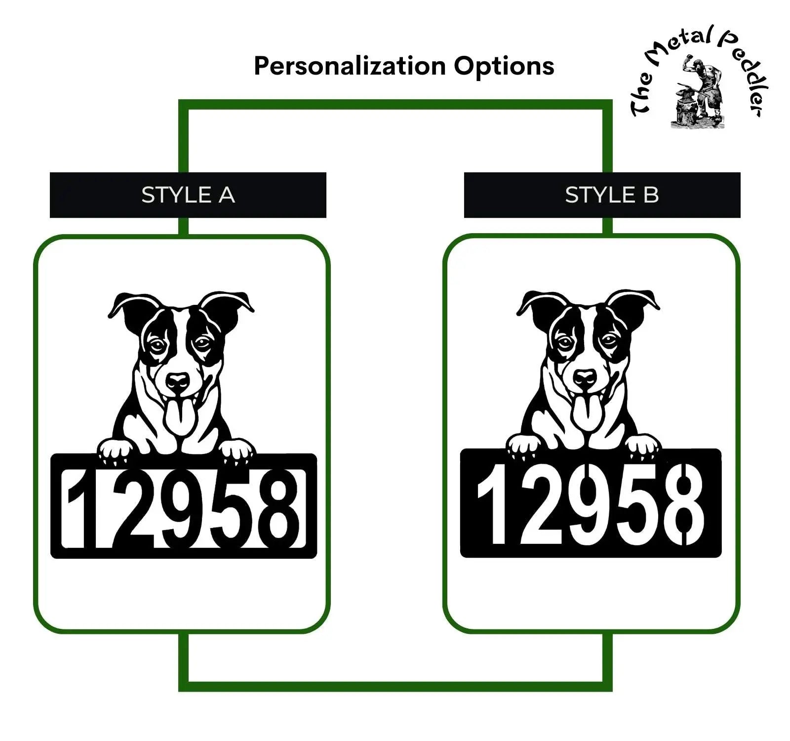 Jack Russell #2 Address Sign - Detailed Dog Design with Custom House N ...
