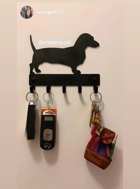 Dachshund Key Holder and Leash Hanger | Dog Gifts Made in the USA | The ...