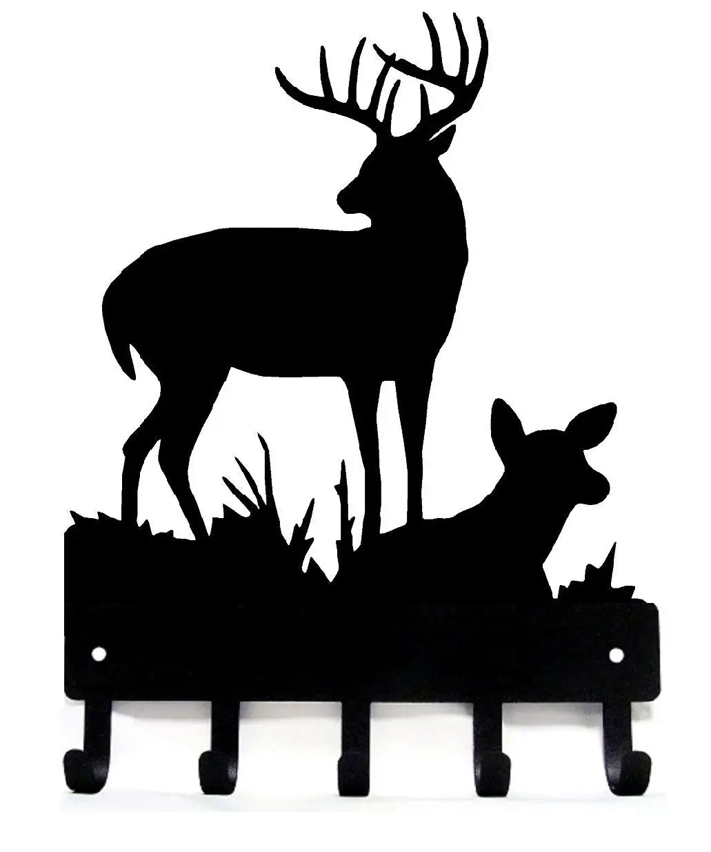 Deer Doe and Buck Family #2 Key Rack | The Metal Peddler