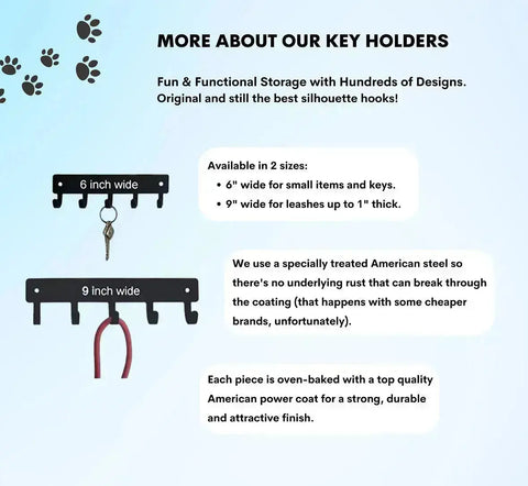 Dachshund Key Holder and Leash Hanger | Dog Gifts Made in the USA | The ...