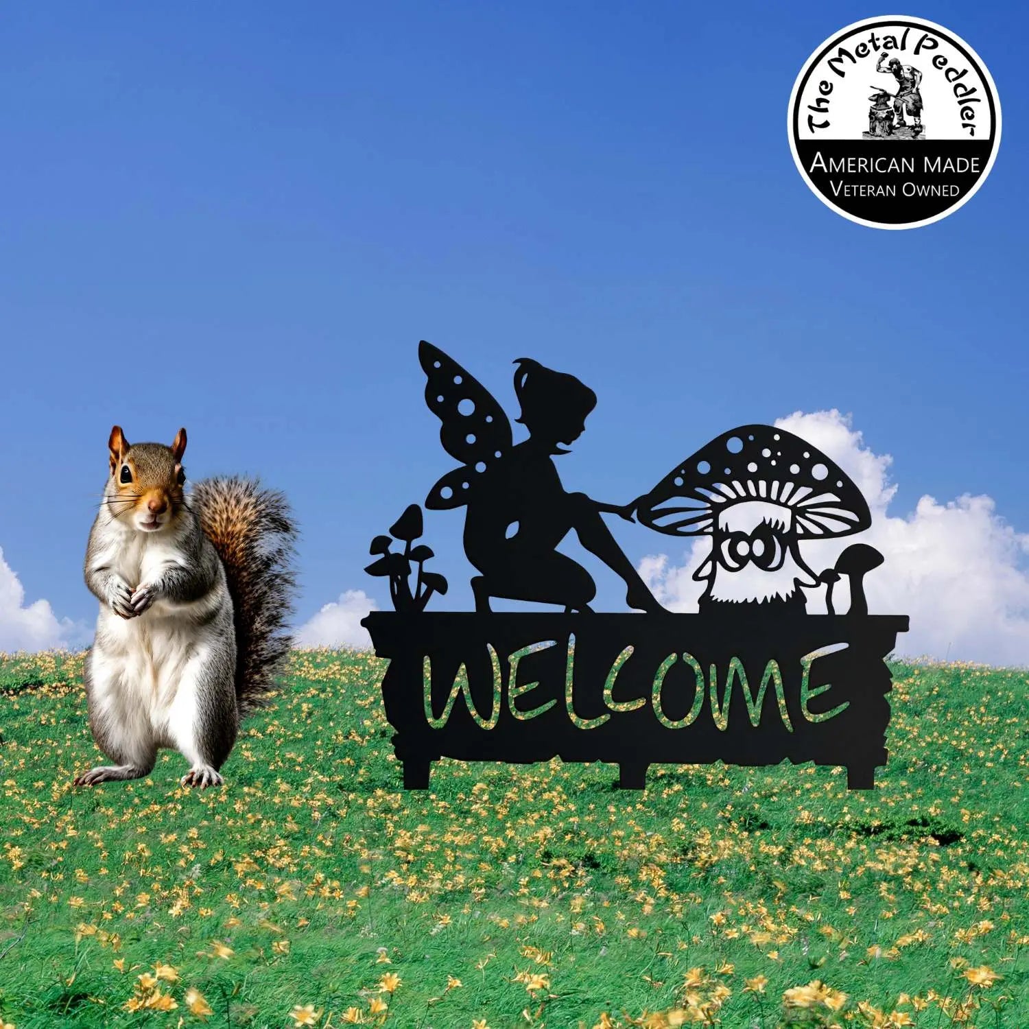 Fairy & Mushroom Welcome Yard Sign | Ground Stakes | Made in the USA ...