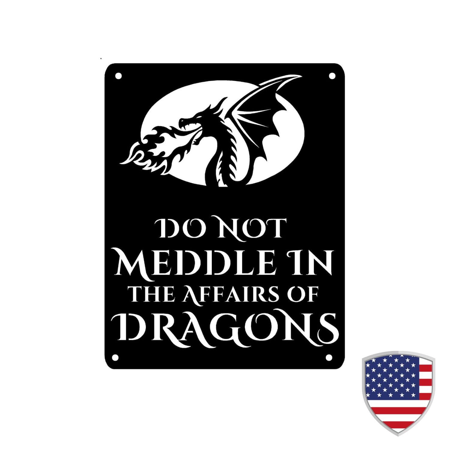 Do Not Meddle Dragon Sign – Fire-Breathing Dragon Metal Art 🐉🔥 | The ...