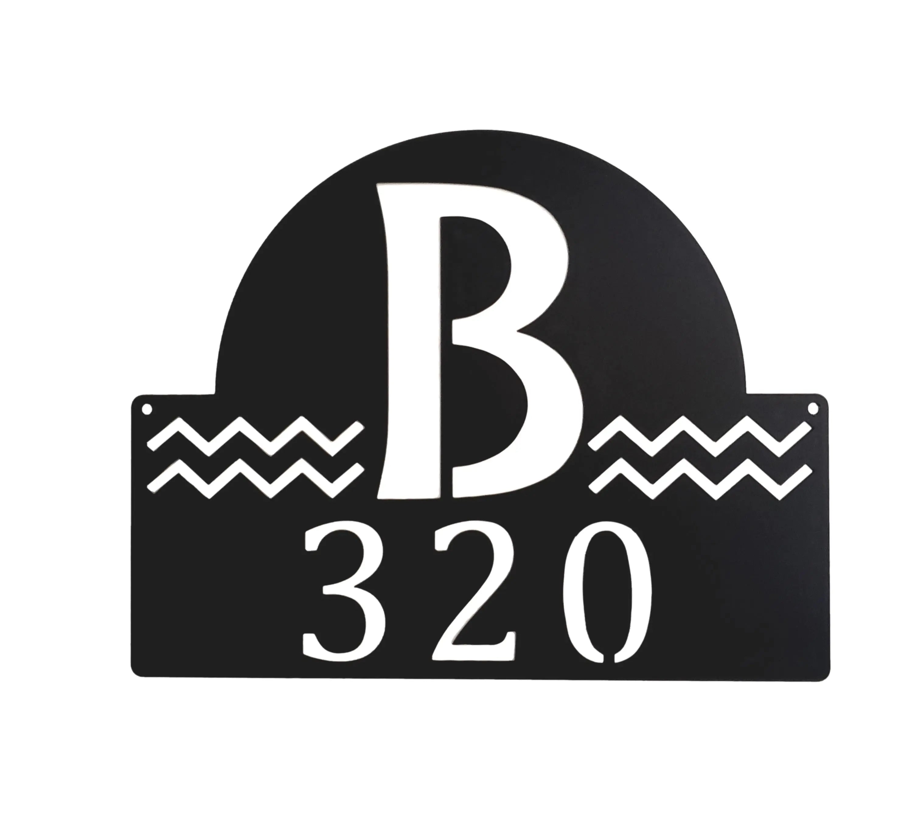 Modern Monogram Address Sign | The Metal Peddler