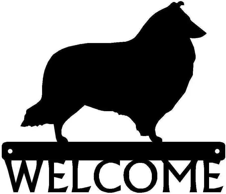 Sheltie (Shetland Sheepdog) Dog Welcome Sign | The Metal Peddler