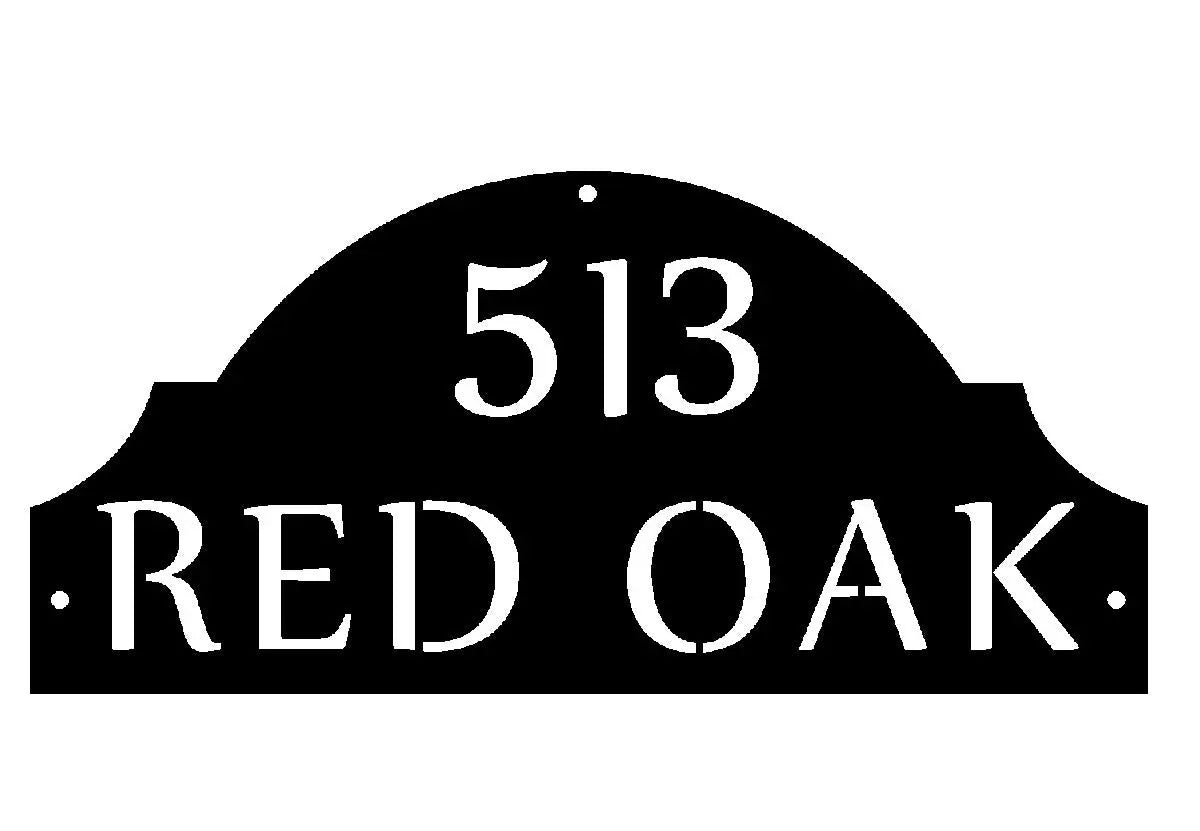 Arched House Address Sign - Your Number & Street | The Metal Peddler