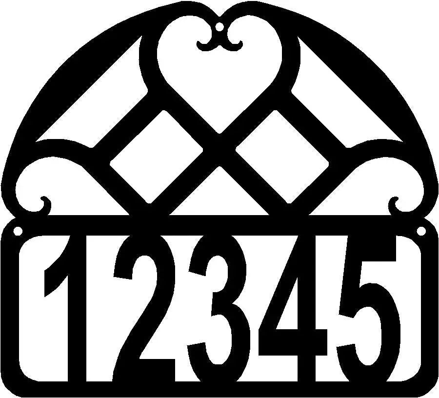Decorative Scroll EPI62 House Address Sign | The Metal Peddler