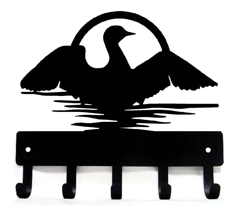Loon on Water Key Rack | The Metal Peddler