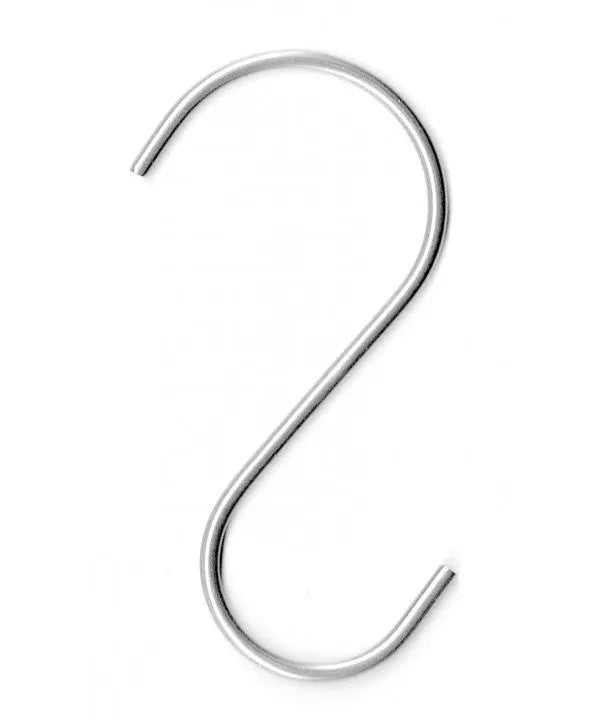 Stainless Steel Wide S Shaped Pot Rack Hooks - Set of 4 | The Metal Peddler