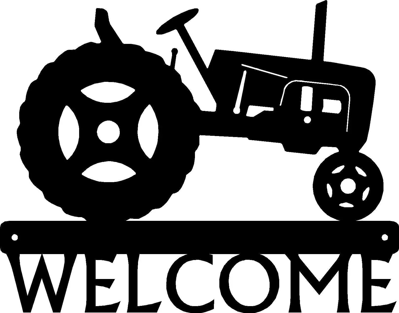 Tractor #28 Welcome Sign with Name or Address Options | The Metal Peddler