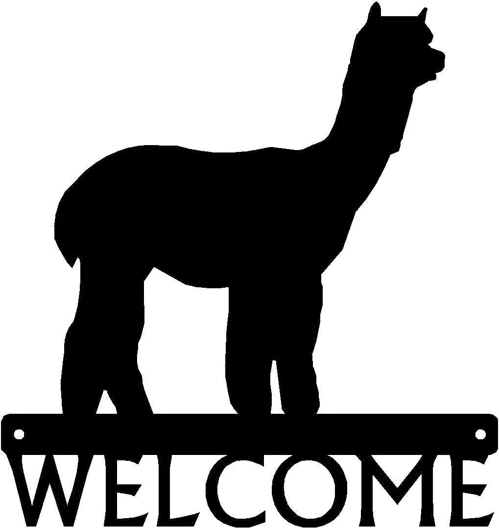 Alpaca Welcome Sign or Custom Name Sign | The Metal Peddler