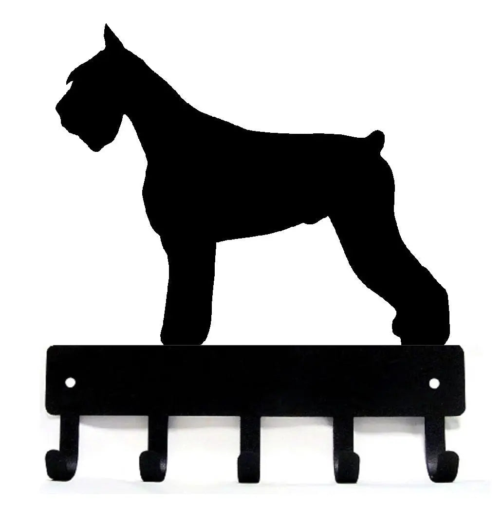 Giant Schnauzer Dog Key Rack/ Leash Hanger | The Metal Peddler
