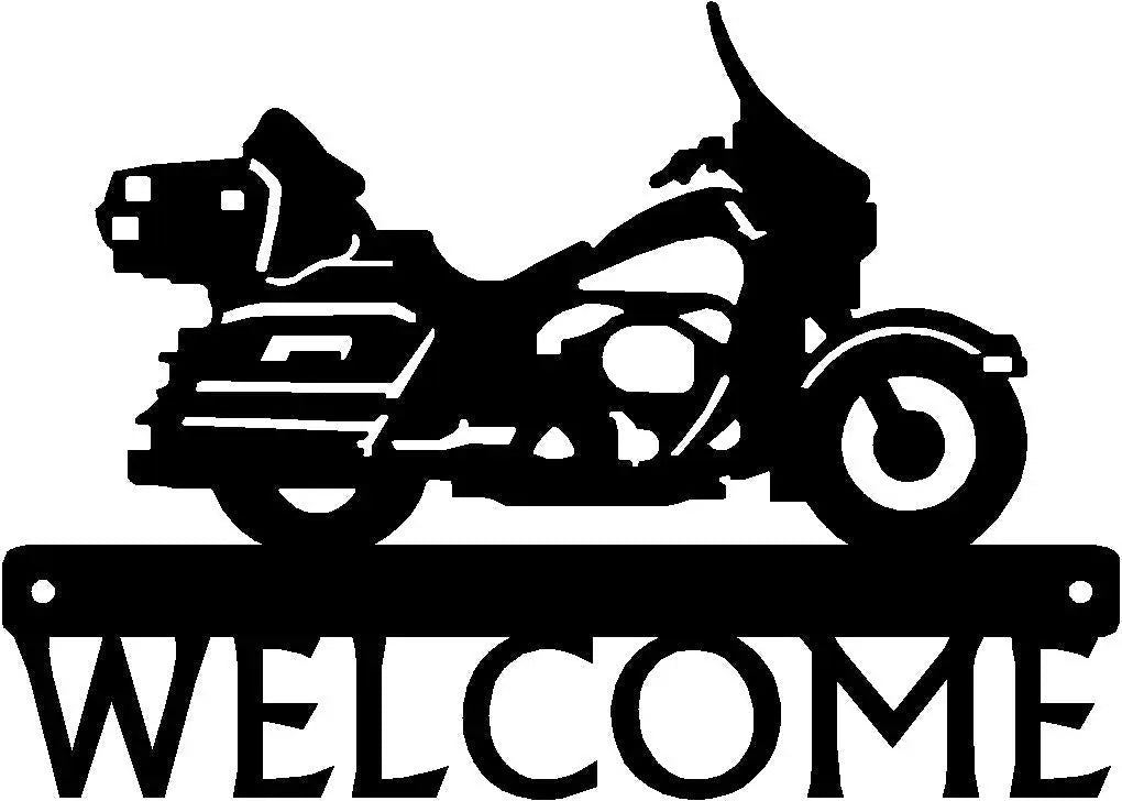 Touring Motorcycle #3 Welcome Sign or Name/House Plaque | The Metal Peddler