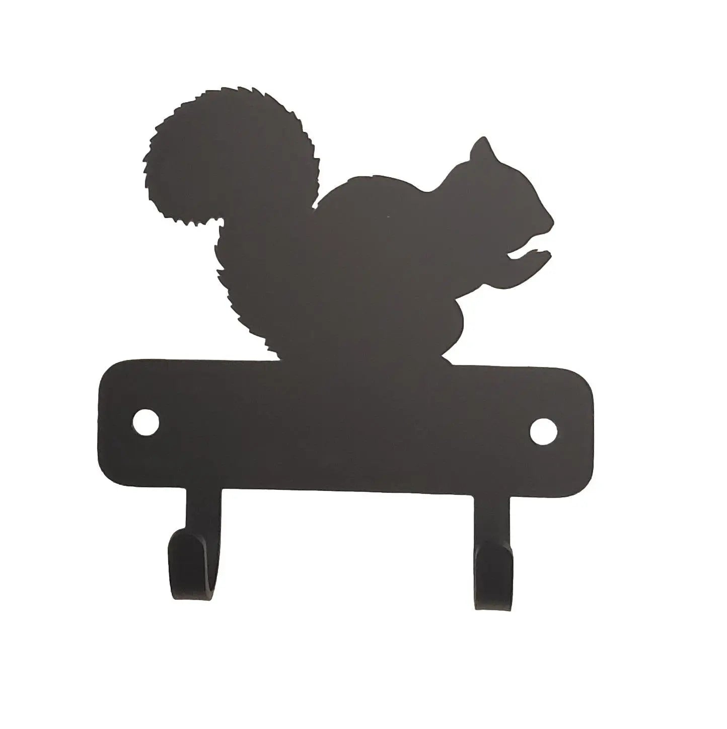 Squirrel Mini Key Rack with 2 hooks | The Metal Peddler